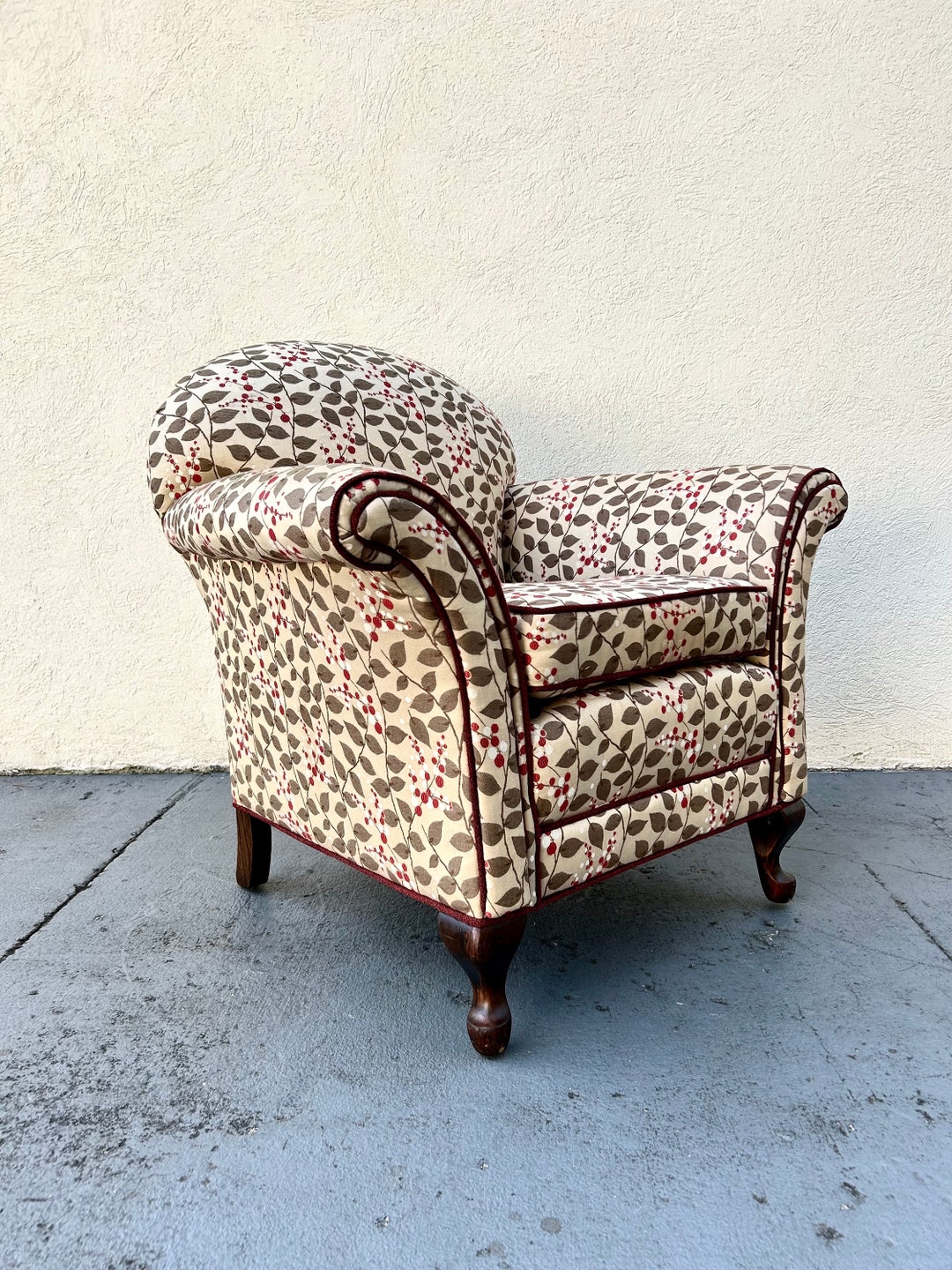Vintage Bohemian Flair Arm Lounge Chair - Etsy