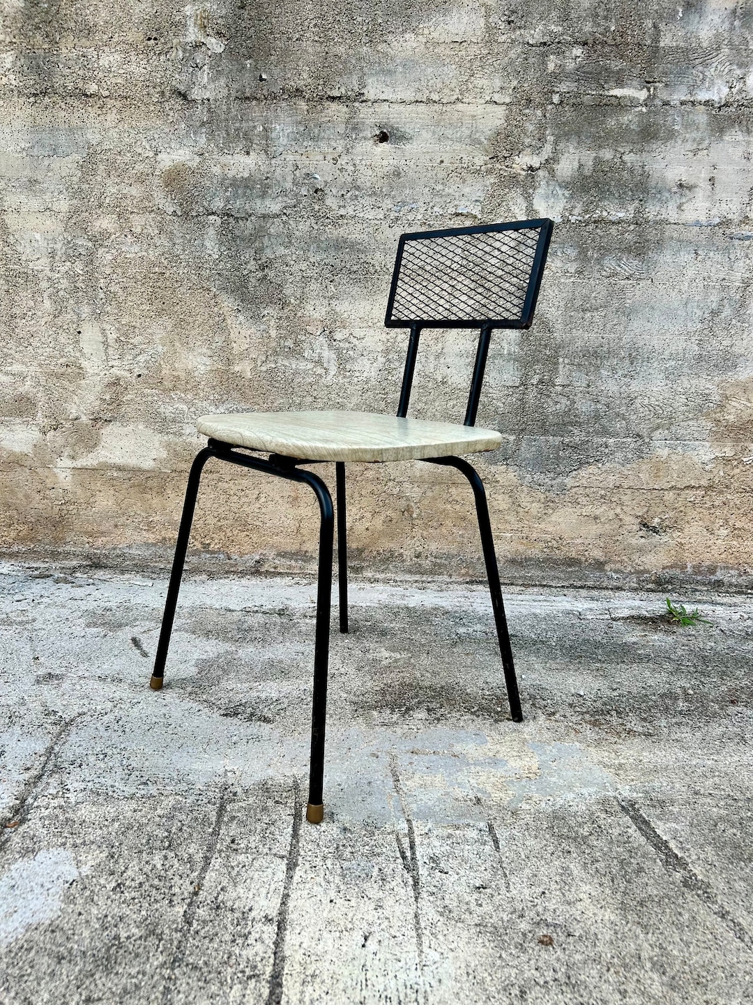 Vintage Metal Desk Chair by Loroman - Etsy