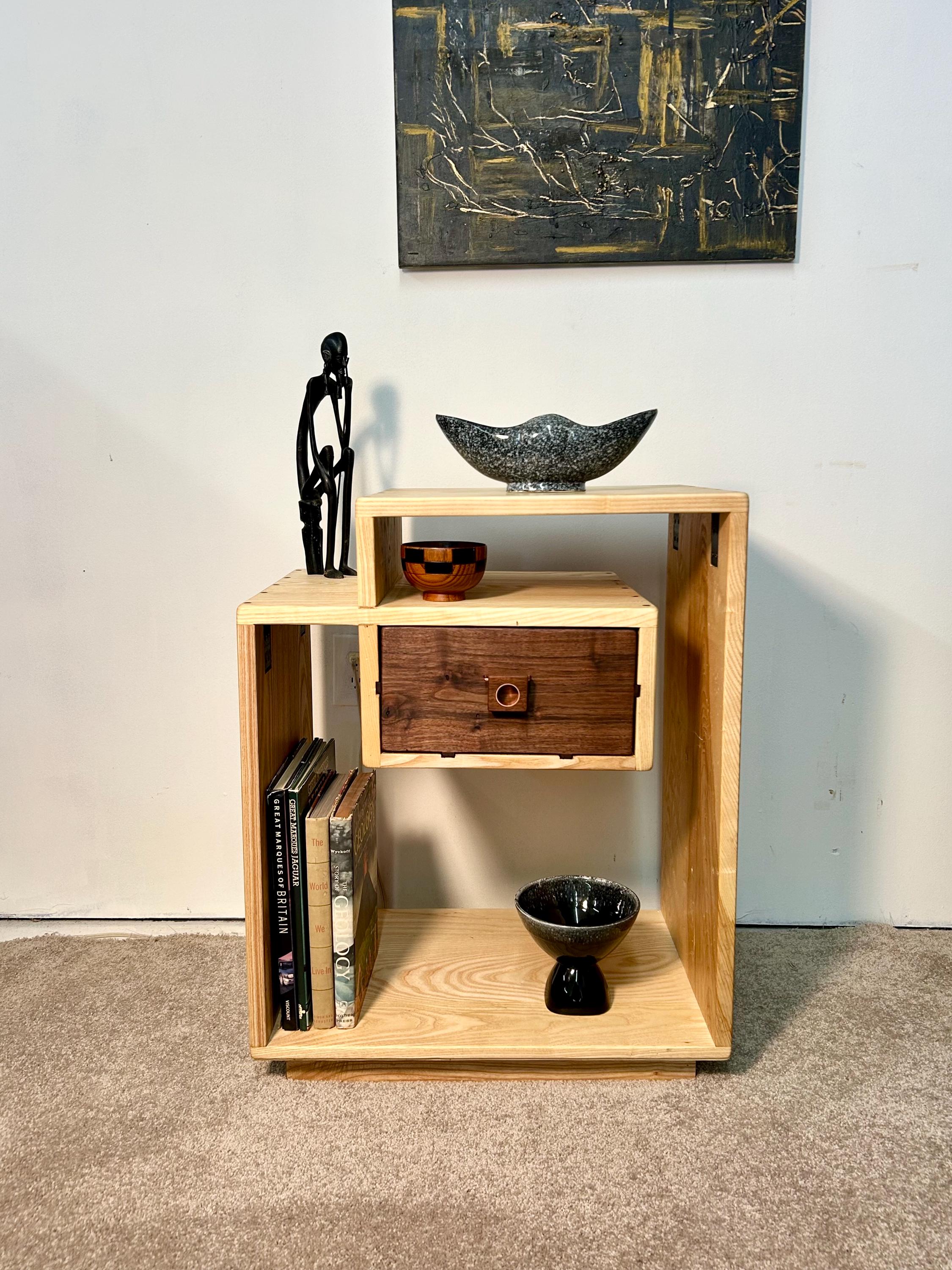 Modern Cubist Tier Table With Drawer (see Shipping Info in the ...