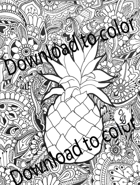 Coloring Page Of Pineapple Pineapple Coloring Pages 6 Free Printable