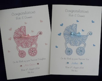 Blue Baby Card | Etsy