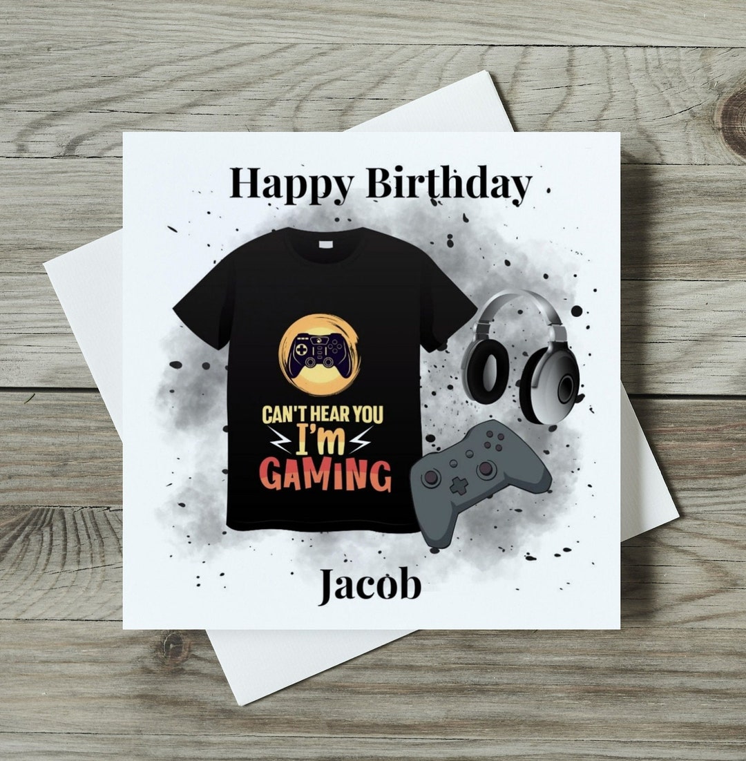 Gaming/computer Birthday Card for Boys, Men, Girls - Etsy