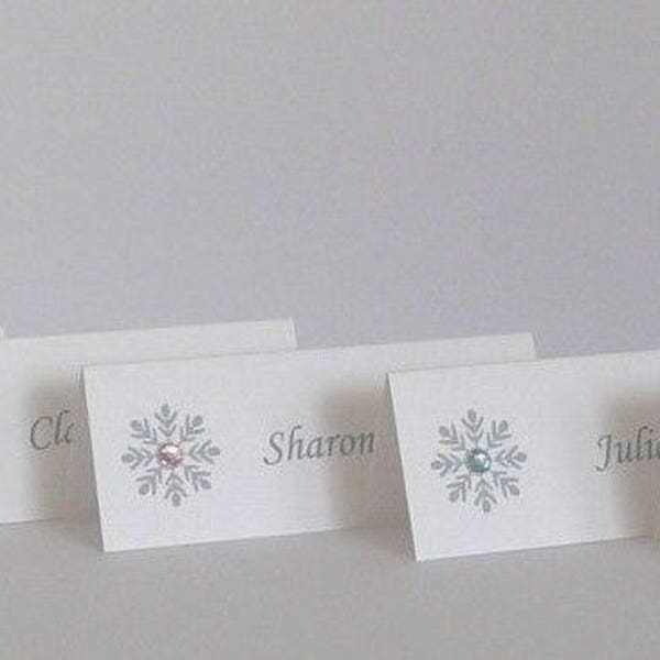 Snowflake Place Card - Etsy