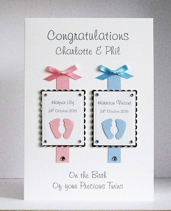 Congratulations On New Twins New Baby Twins Congratulations Card