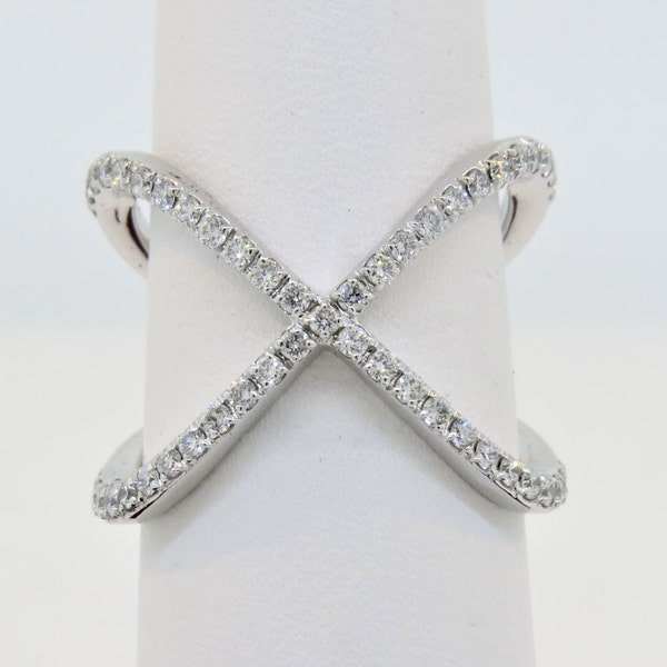 Diamond X Ring - Etsy