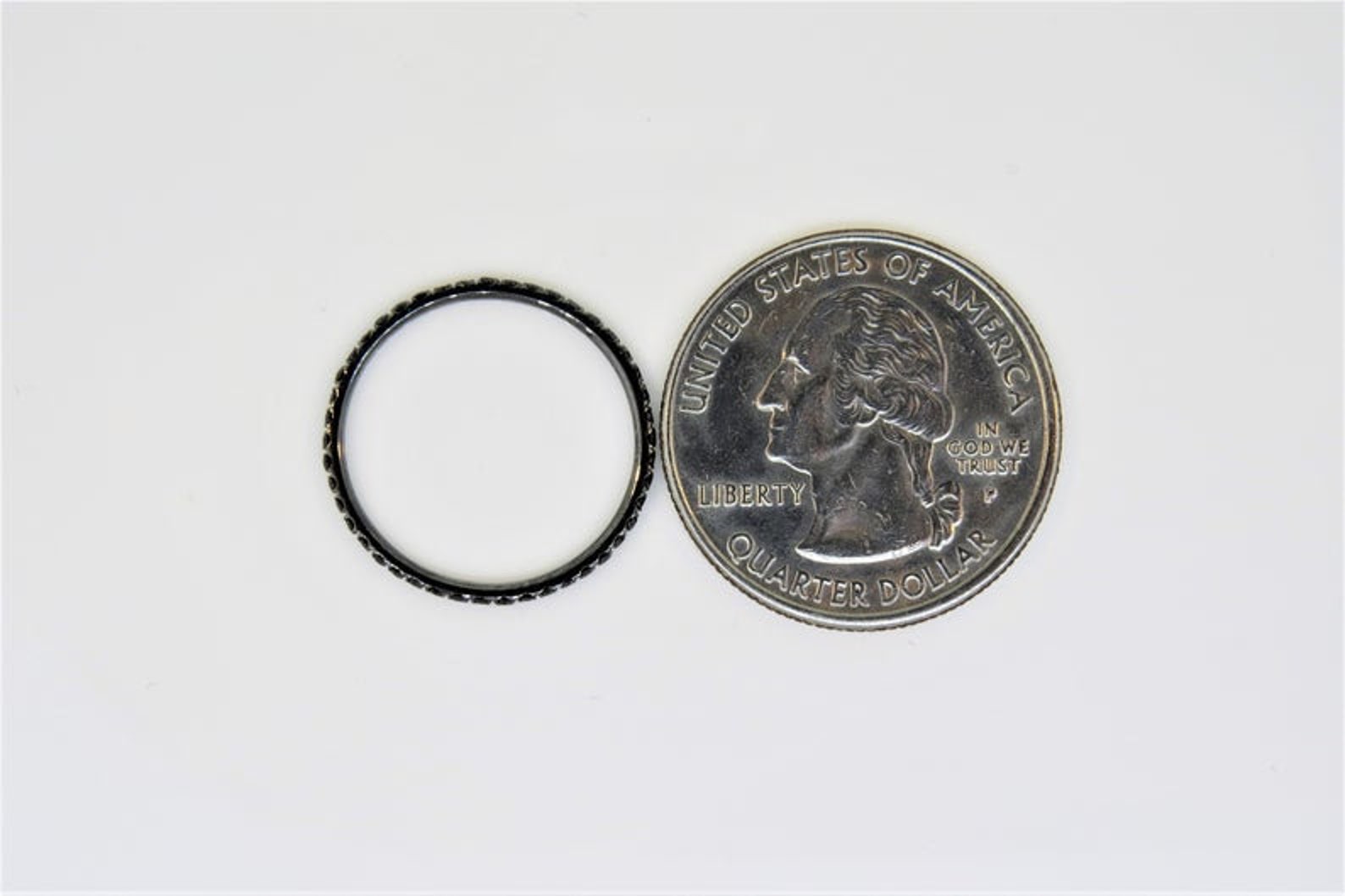 14K White Gold Black Rhodium Plated 0.32ct Black Diamond Ring - Etsy