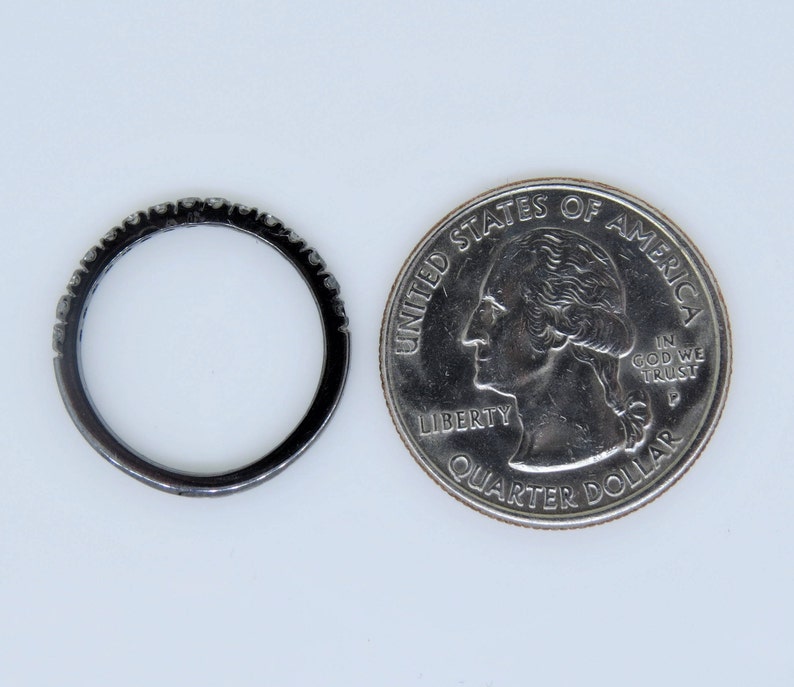 14K White Gold Black Rhodium Plated 0.40ct European Cut - Etsy