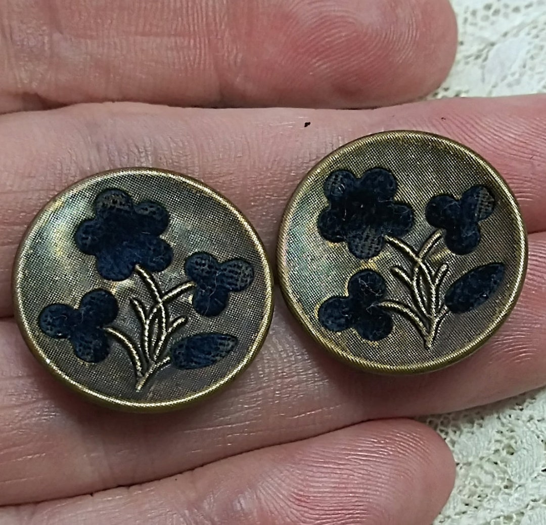 Pair Victorian Floral Perfume Buttons Vg Condition 1800's - Etsy