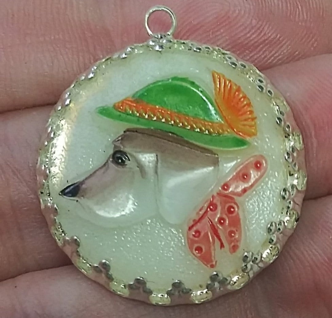Beautiful Hand Made 1 Inch Czech Art Glass Button Pendant for Your ...