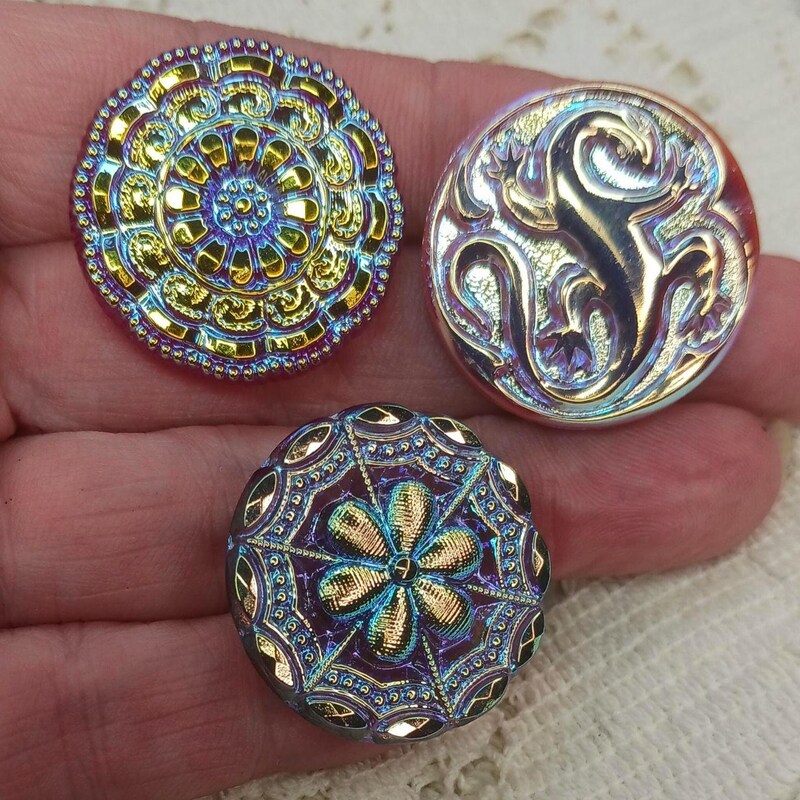 Czech Glass Buttons - Etsy