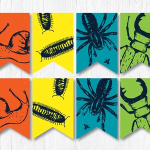 Insect 'creepy Crawlers' Bug Theme *printable Happy Birthday Banner ...