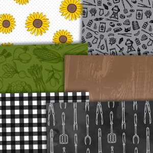 Barbecue *backyard Bbq Black* Theme Digital Paper Pack | Printable ...