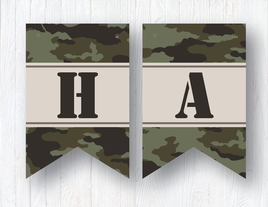 Army 'Military Men' Theme Printable Happy Birthday | Etsy