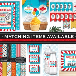 Carnival 'circus Clown' Theme *printable Water Bottle Labels* Circus ...