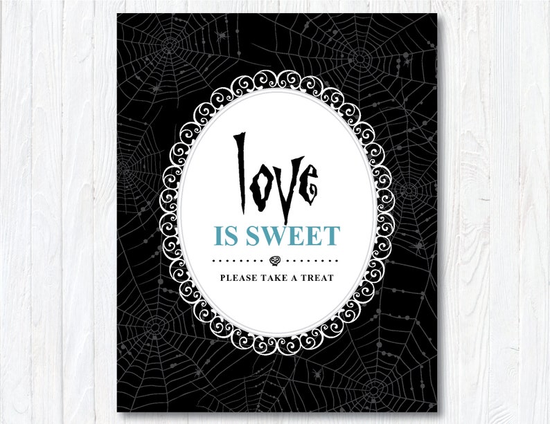 Corpse 'skeleton Bride' Theme printable Dessert Sign - Etsy