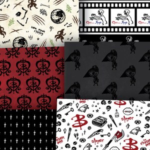 Horror *vamp Slayer* Theme Digital Paper Pack | Printable Scrapbook ...