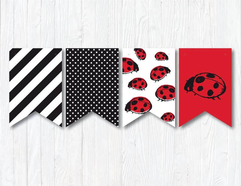 Ladybug *little Lady* Theme / Printable Happy Birthday Banner / Welcome ...