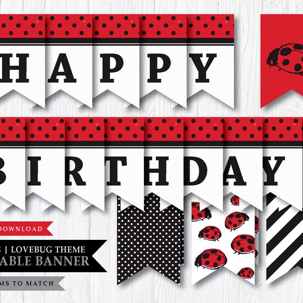Ladybug Banner - Etsy