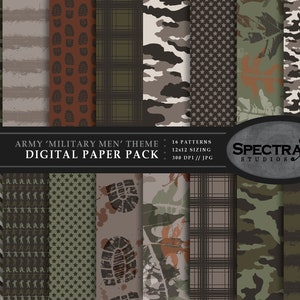 Army 'military Men' Theme printable Digital Party - Etsy Canada