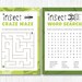 Insect 'creepy Crawlers' Theme printable Kids Party Game Cards Bug Bash ...