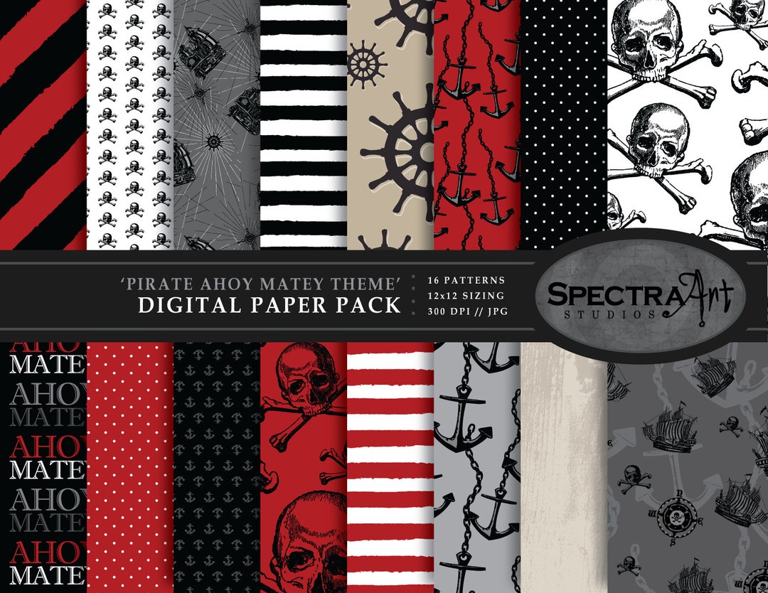 Pirate 'ahoy Matey' Theme printable Digital Party - Etsy Australia