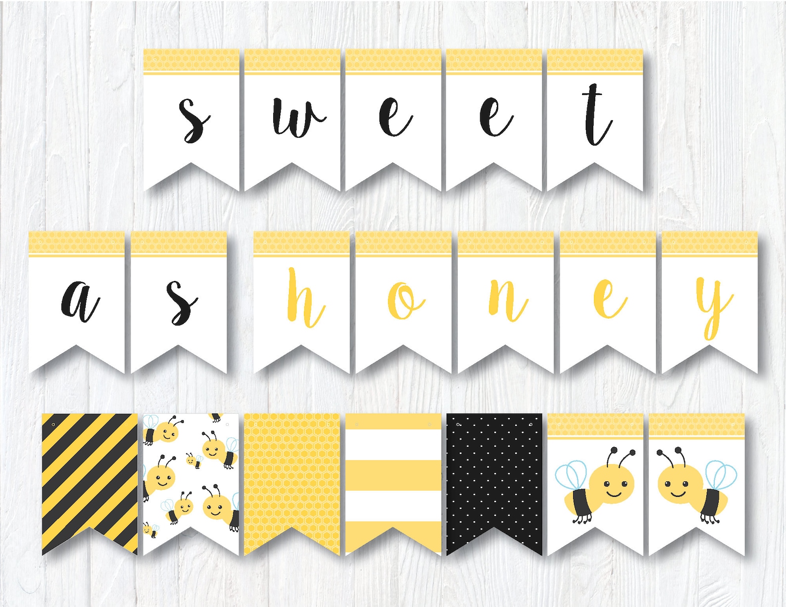 Bee 'baby Bee' Theme printable Sweet as Honey Banner - Etsy