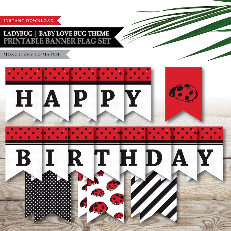 Ladybug Banner - Etsy
