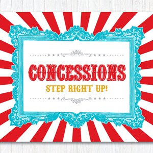 Carnival 'circus Clown' Theme *printable Snack Sign* Concession Sign ...