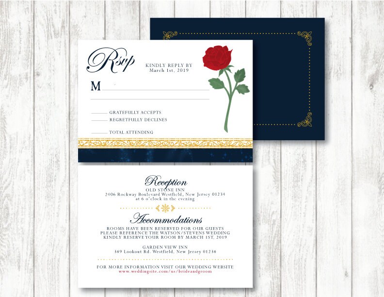 Fairytale 'be Our Guest' Theme printable Wedding - Etsy Canada