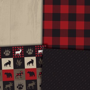 Lumberjack red Flannel Theme / Outdoors Camping Party Printable ...