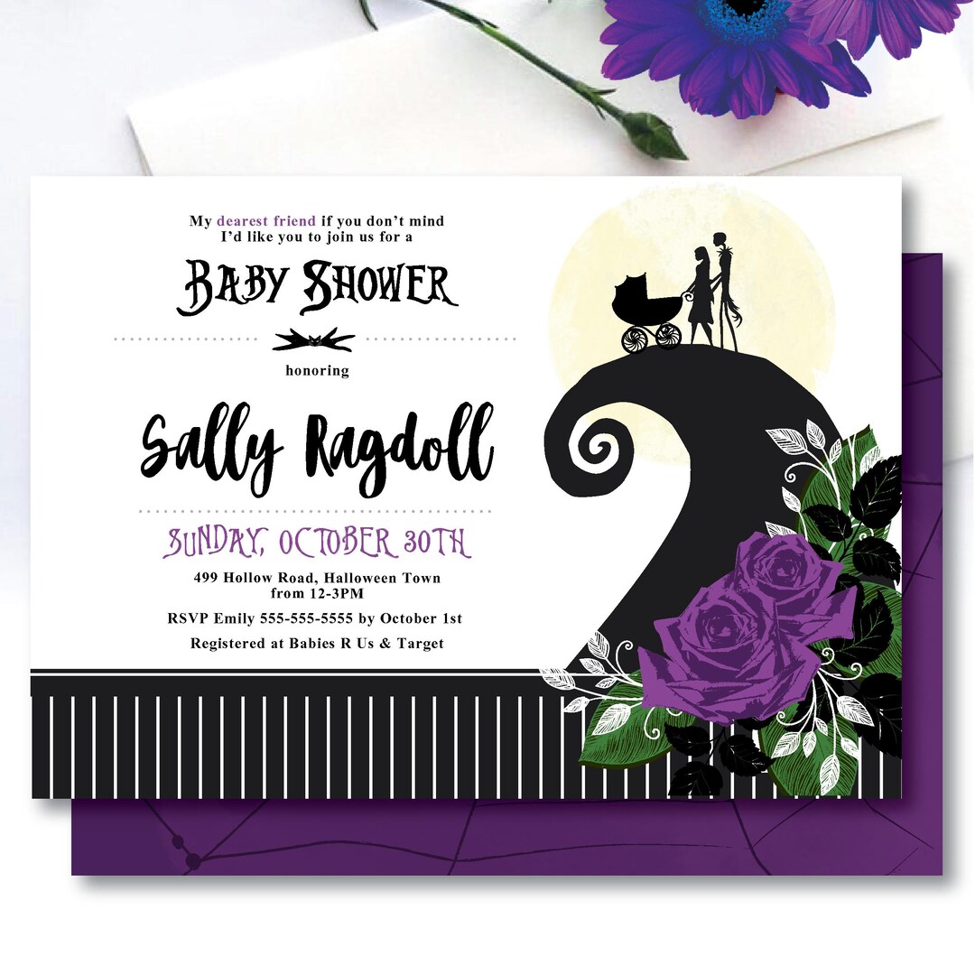 Nightmare *serenade Stroll* Printable Baby Shower Invitation | Digital ...