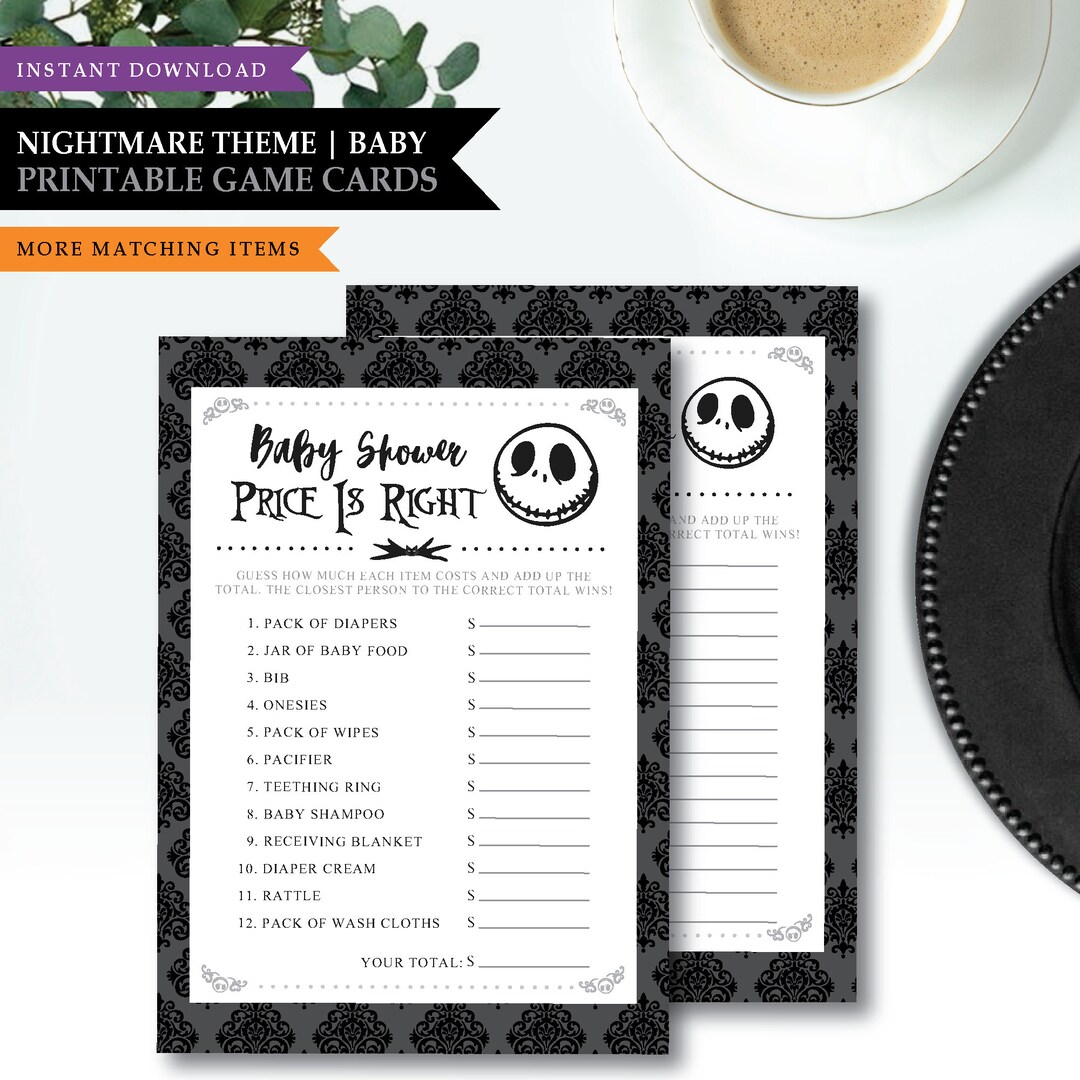 Nightmare 'halloween Town' Theme printable Baby - Etsy
