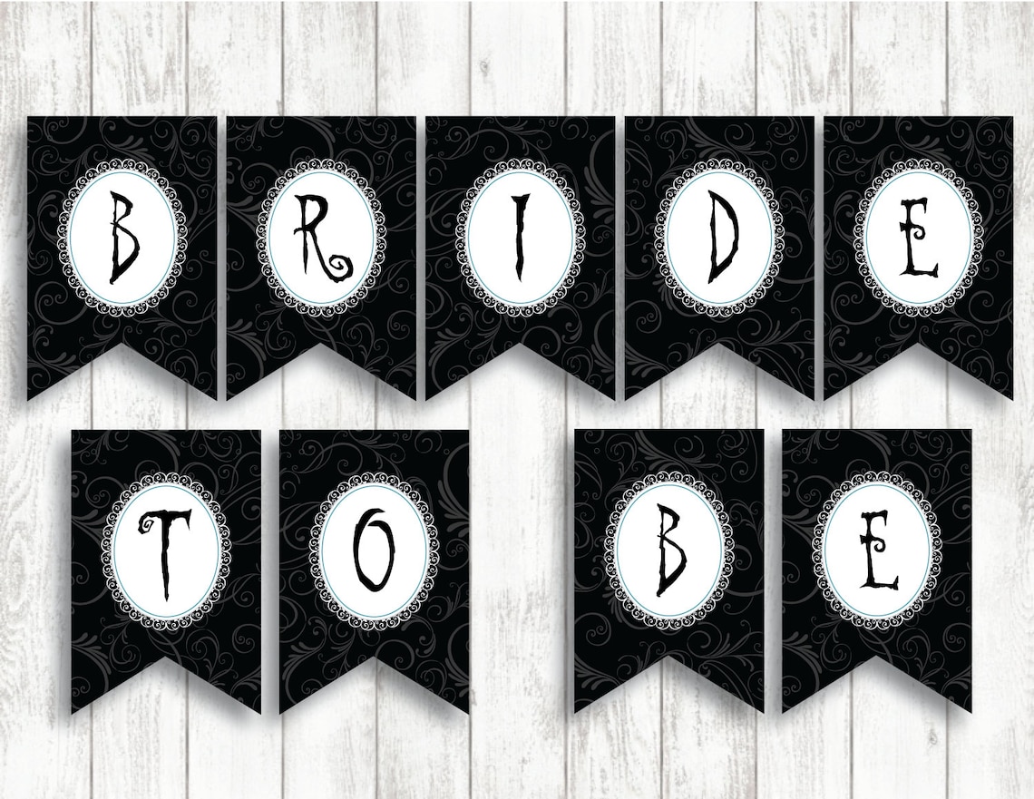 Corpse 'skeleton Bride' Theme printable Bridal Shower - Etsy