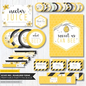 Bee 'honey Bee Tree' Theme *printable Baby Shower Party Package ...
