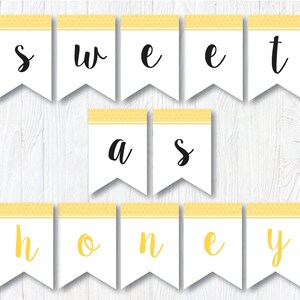 Bee 'baby Bee' Theme printable Sweet as Honey Banner - Etsy