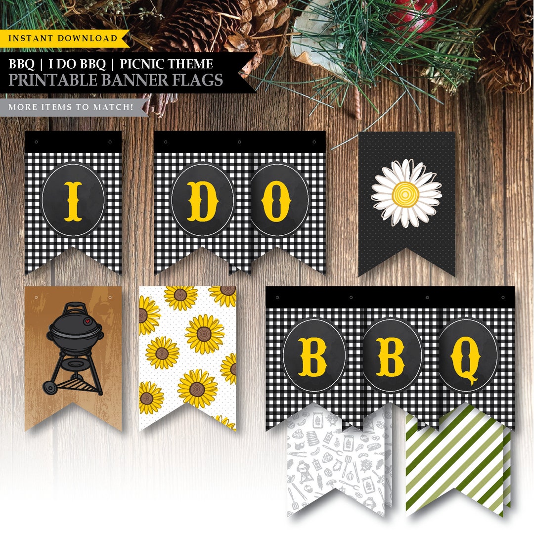 I Do Barbecue 'backyard BBQ Black' Theme *printable Bridal Shower ...