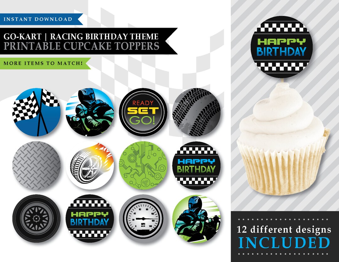 Go-kart 'indoor Race' Theme printable Birthday - Etsy