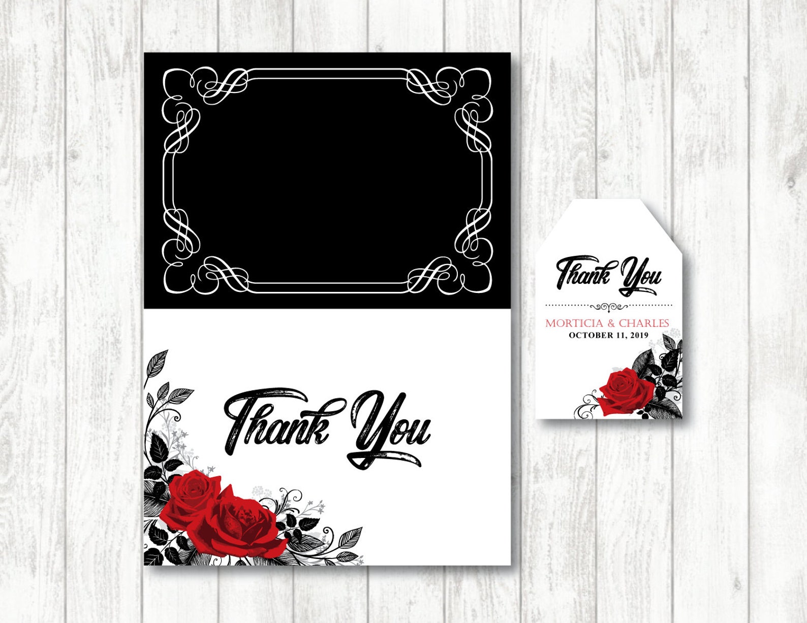 Two 'roses Intertwined' Theme printable Wedding | Etsy