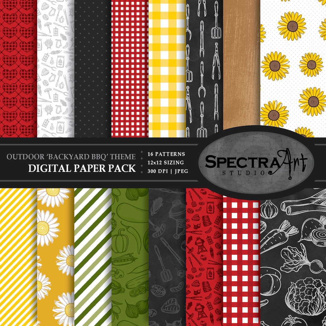 Barbecue backyard BBQ Red Theme / Picnic Party Printable / Digital ...