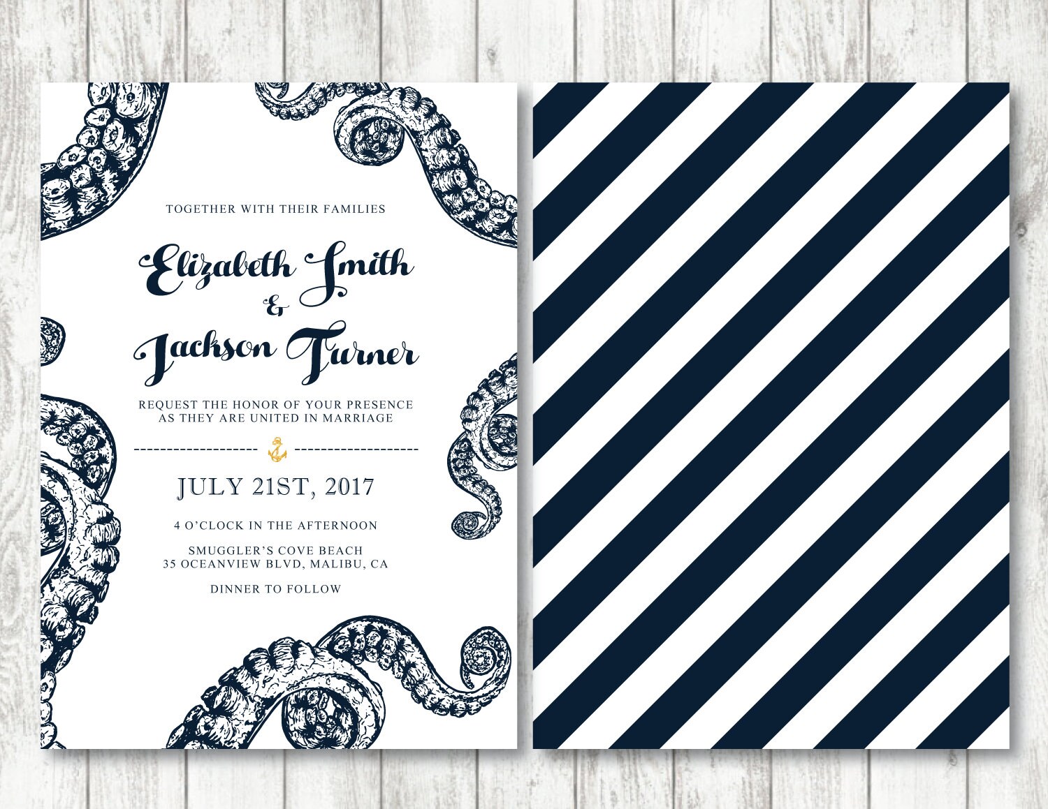 Nautical 'Octopus Love' Theme Printable Wedding | Etsy