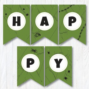 Insect 'creepy Crawlers' Theme *printable Happy Birthday Banner* Bug ...