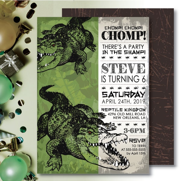 Swamp Theme Invitation - Etsy