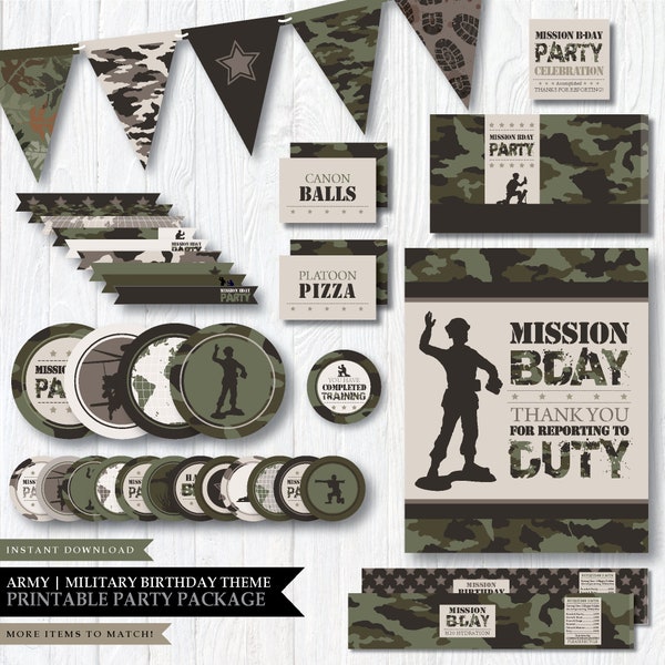 Army Cupcake Toppers - Etsy