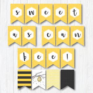 Bee 'honey Bee Tree' Theme printable Banner Flags Sweet as Can Bee ...