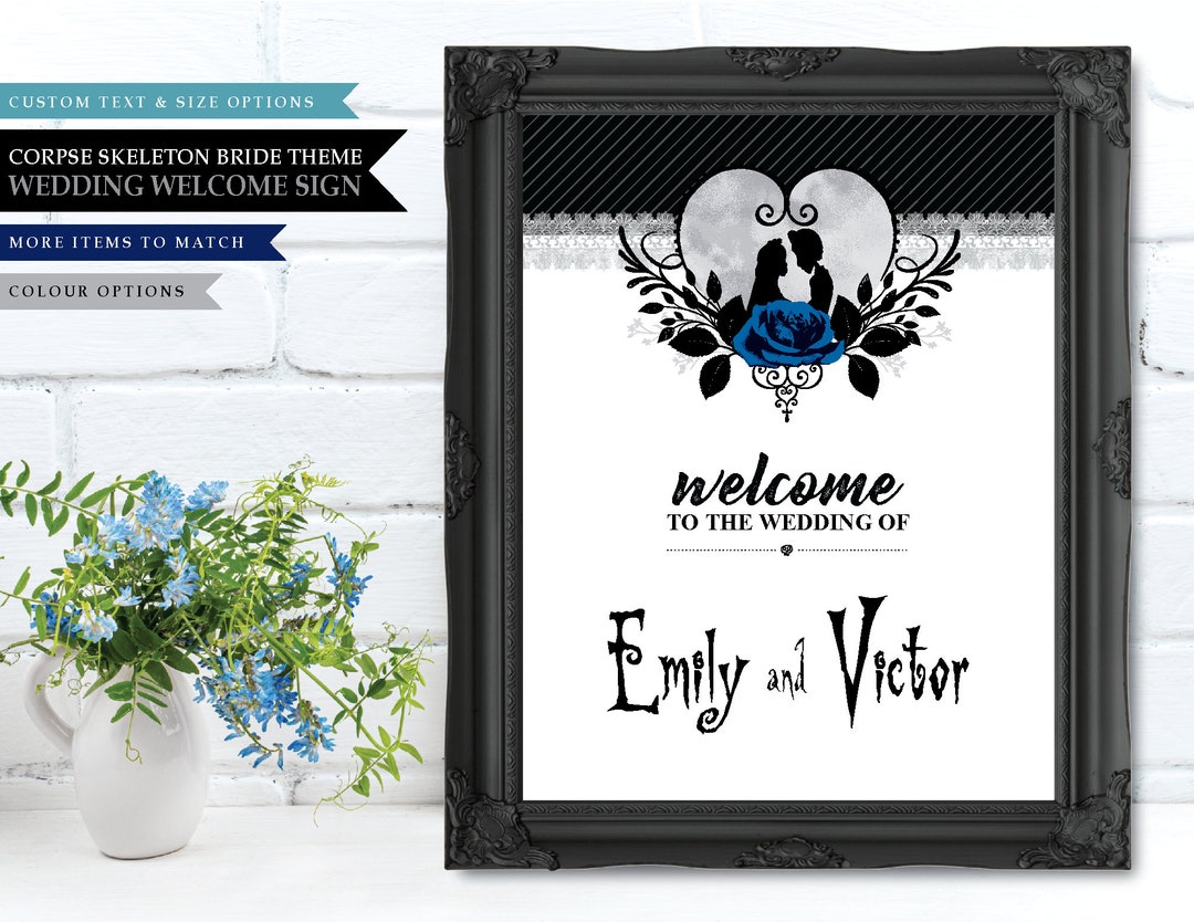 Corpse 'skeleton Bride' Theme printable Wedding - Etsy