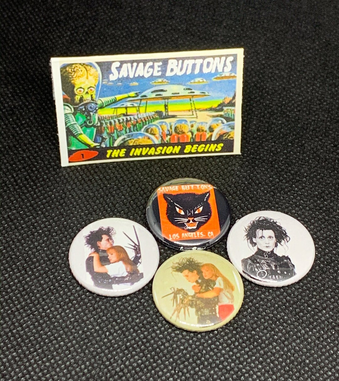 Edward Scissorhands Pins Set of 3 | 1 Inch Buttons | Johnny Depp ...