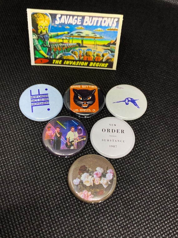 New Order Pins Set of 5 1 Inch Buttons Pins New Order | Etsy