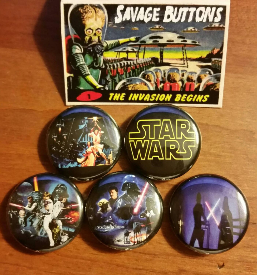 Star Wars 1 Inch Button Set | Pins| Luke Skywalker| Jedi| Darth Vader ...