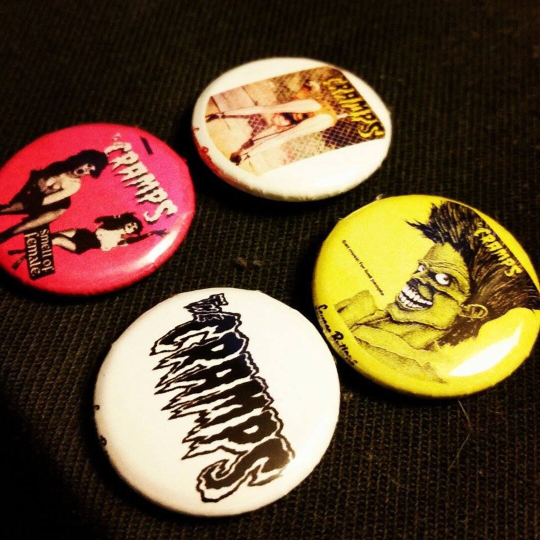 Throwback the Cramps 1 Inch Buttons Set | Punk Accessories | Pin Badges ...