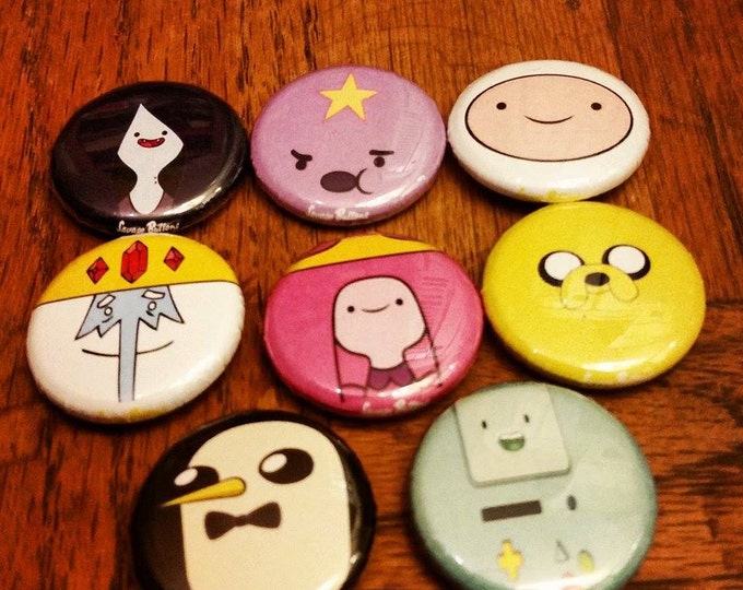 Adventure Time Pins Set of 8 1 Inch Buttons - Etsy